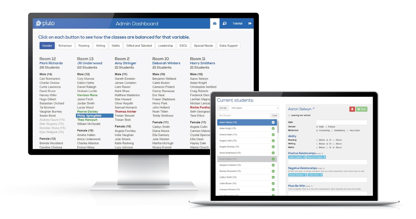 Pluto - Customizable Class Placement Software